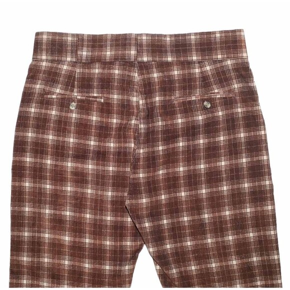 Chiragh Apparel | Pants | Mens Gurkha Pants Brown Plaid Corduroy Slim ...